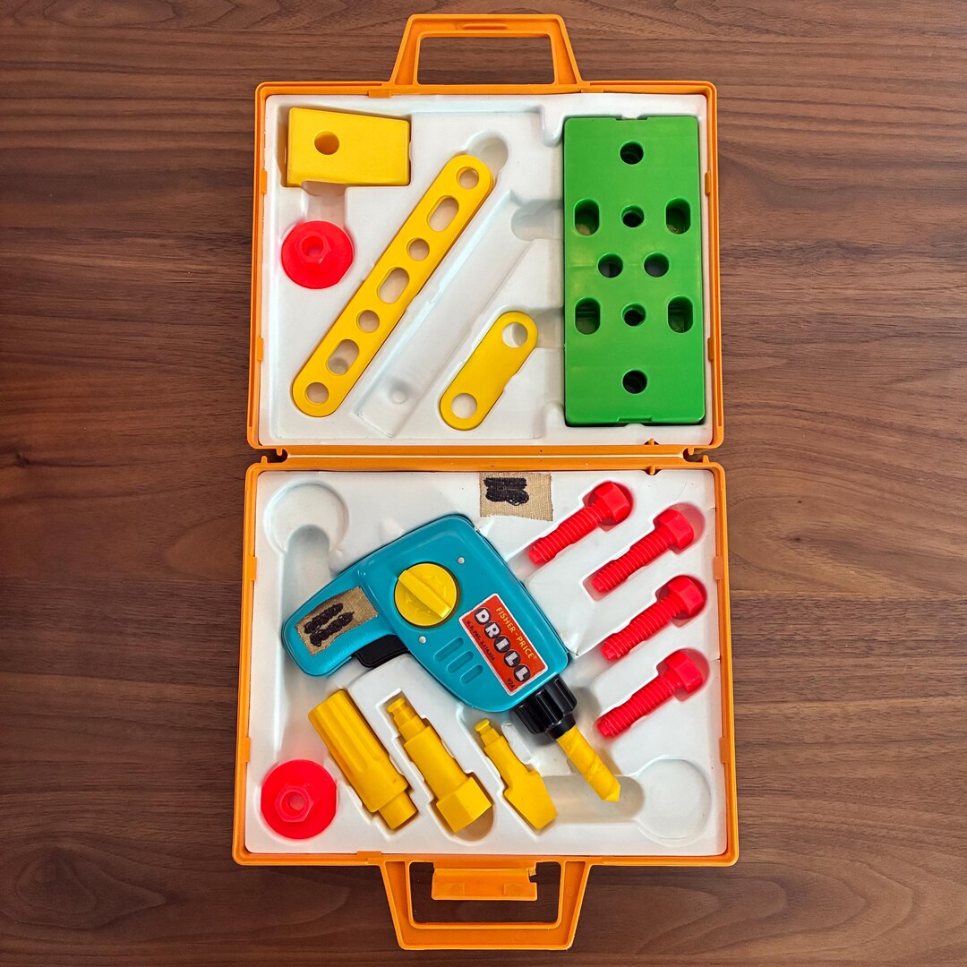70s Vintage Fisher Price Tool Kit Set 1977 Nostalgic Pretend Play Toy ...