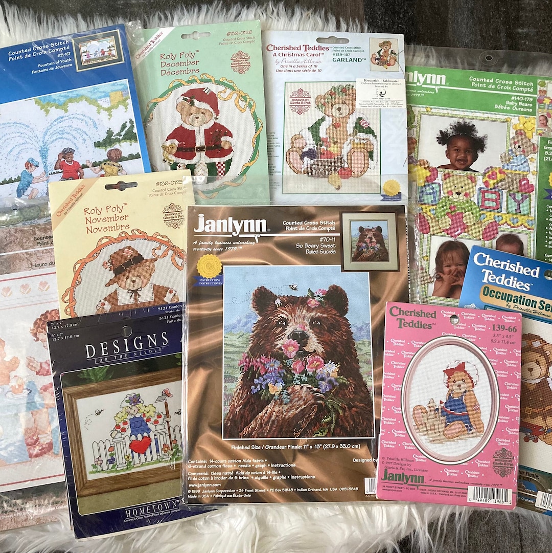 Vintage Cross Stitch Kits Sealed New Unopened Complete Needlepoint Kits ...