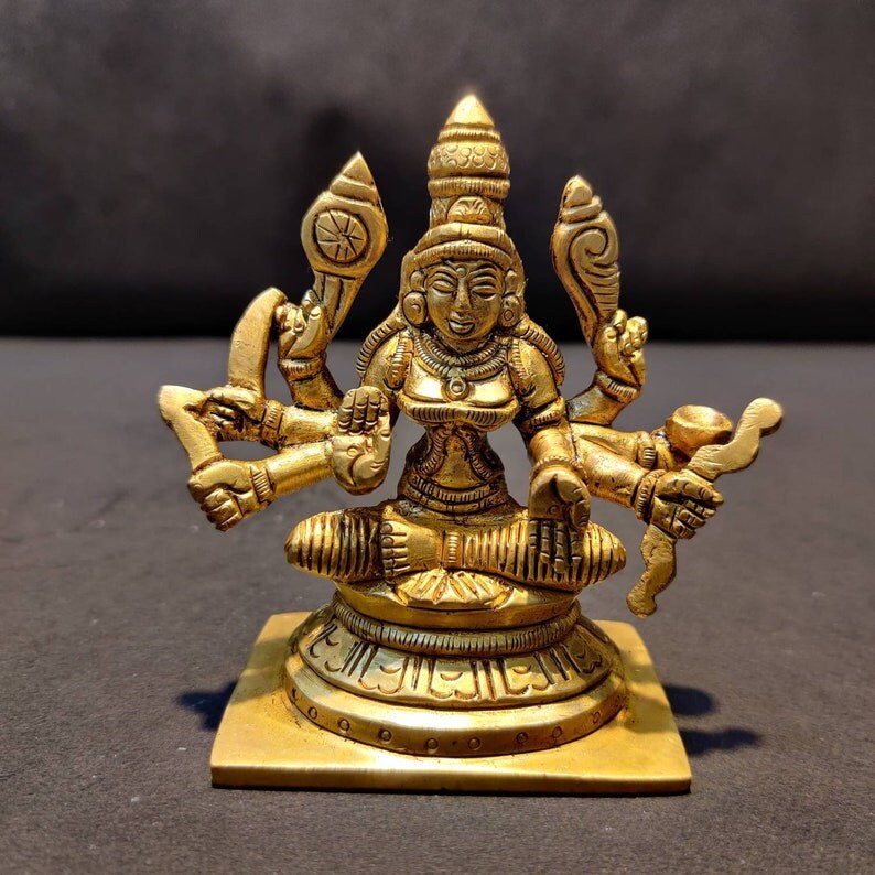 9cm &15cm BIG Set of 8 Pieces of ASHTALAXMI Brass Statue , Home Decor ...