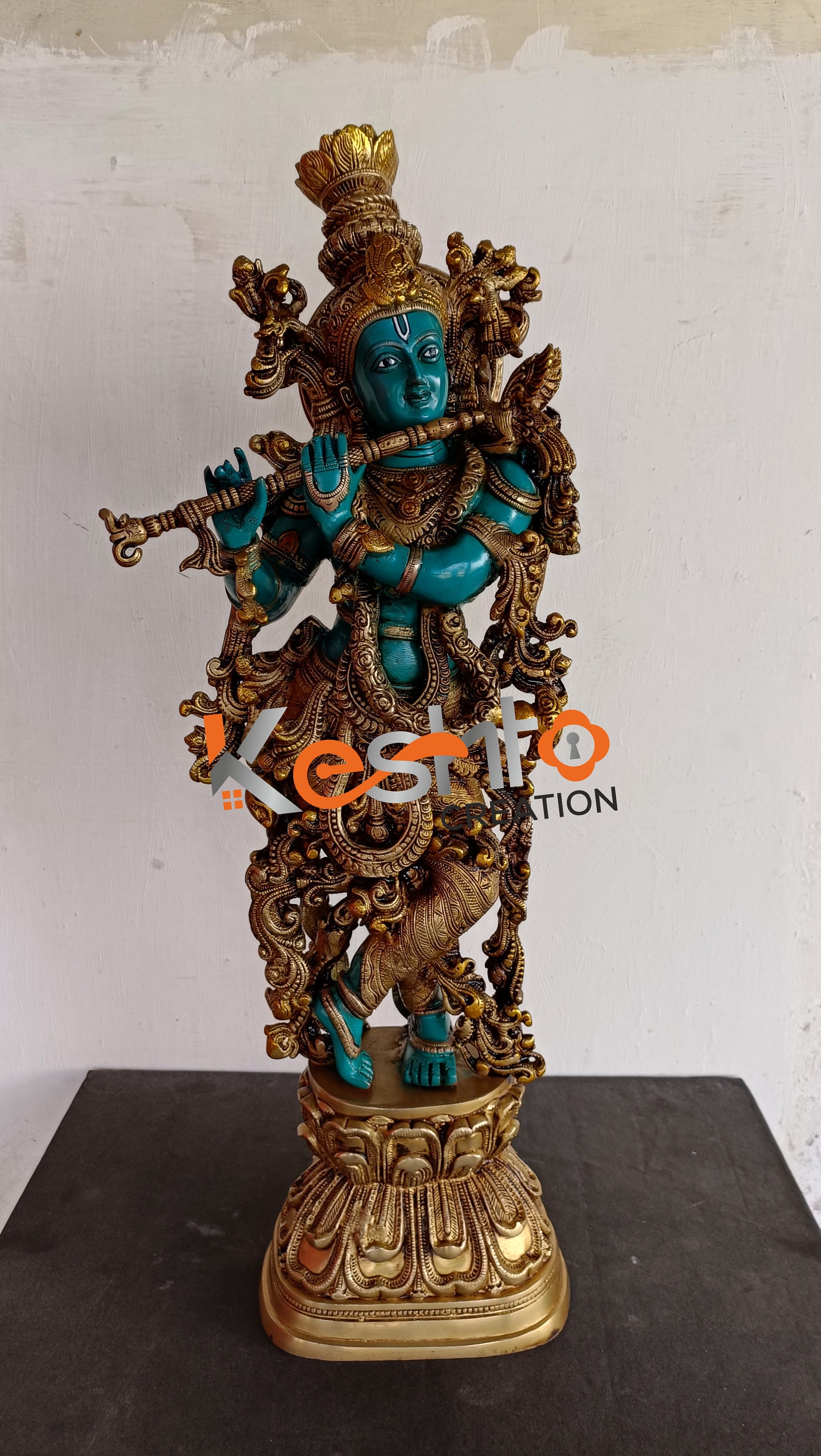 75cm Krishna Brass Large Statue Krishna Brass Large - Etsy