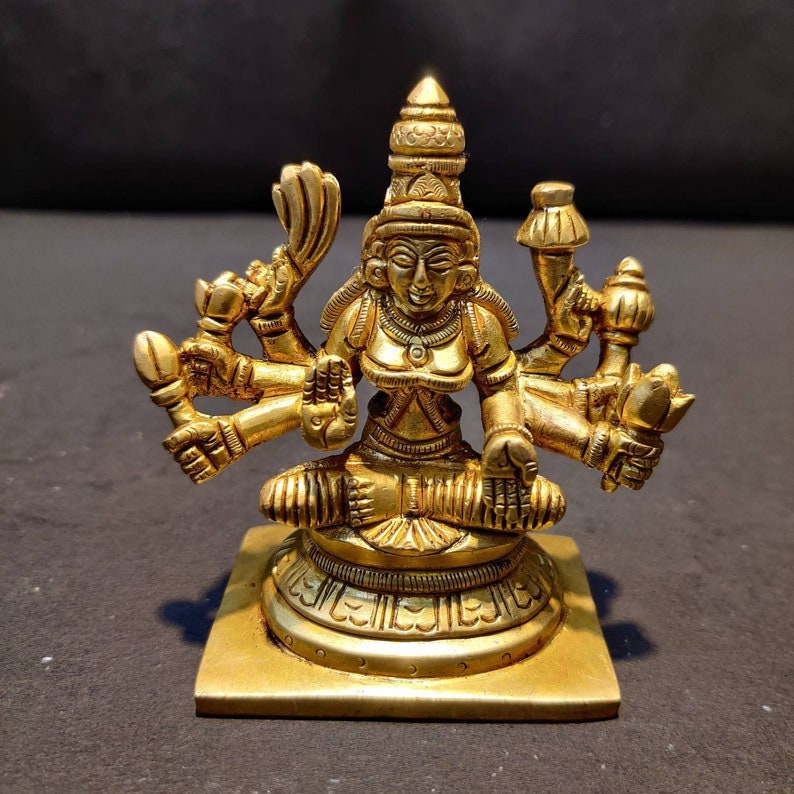 9cm &15cm BIG Set of 8 Pieces of ASHTALAXMI Brass Statue , Home Decor ...