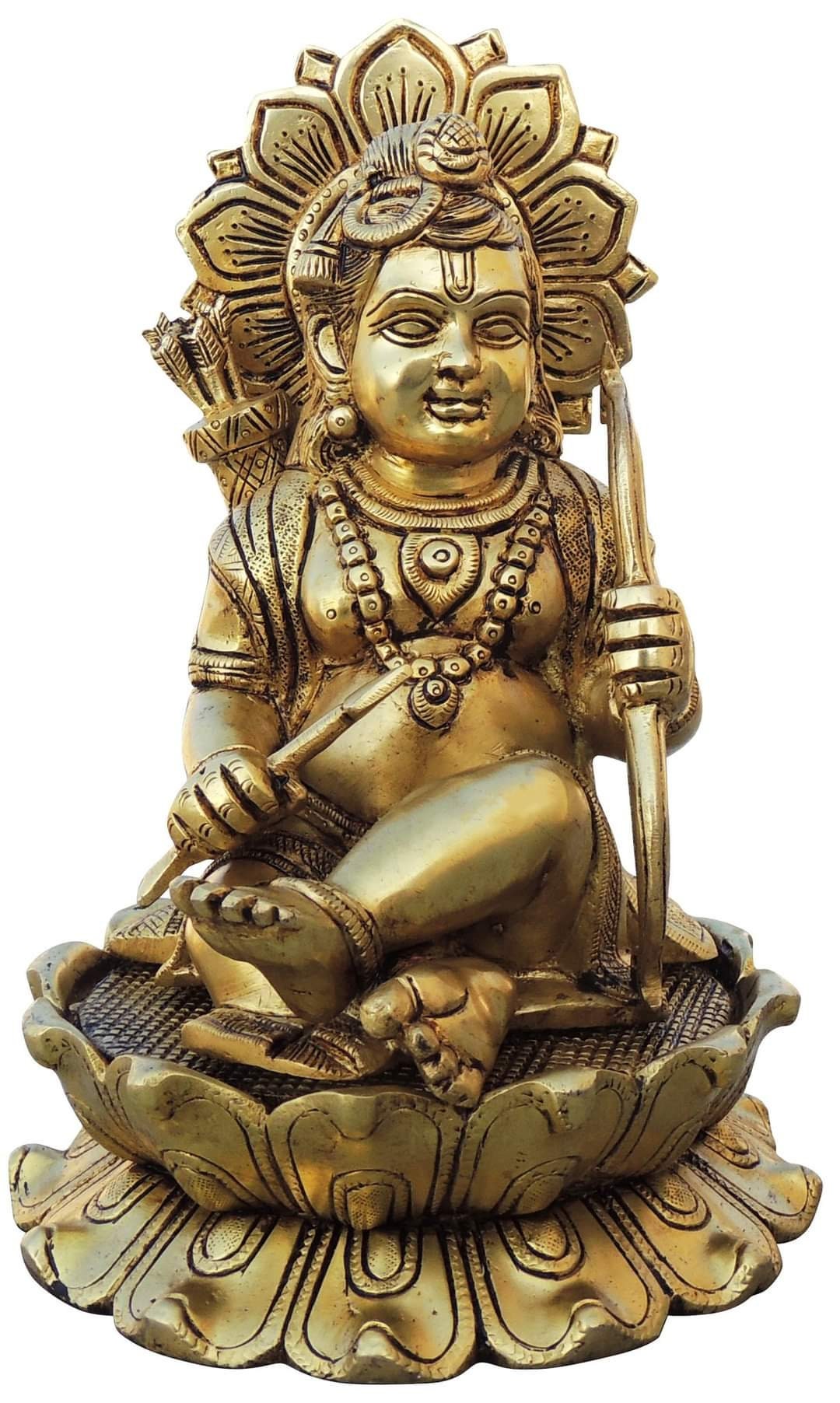 Big Size Ram Lala Idol Brass Idol, 10 Inch Rama Lala Indian Brass Art ...