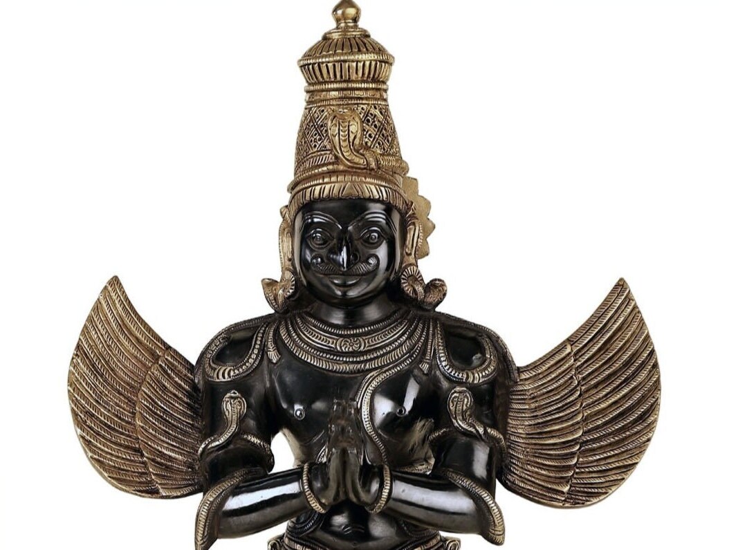 Brass Black Garuda Idol Statue Vishnu's Vehicle Eagle Bird - Etsy