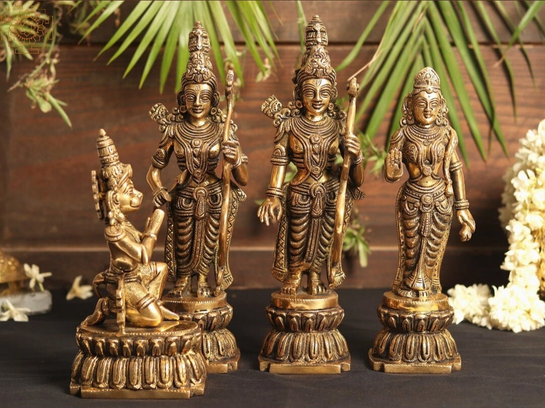 Ram Darbar Brass Statue/idol, Indian Brass Art, Brass God Idol, Brass ...