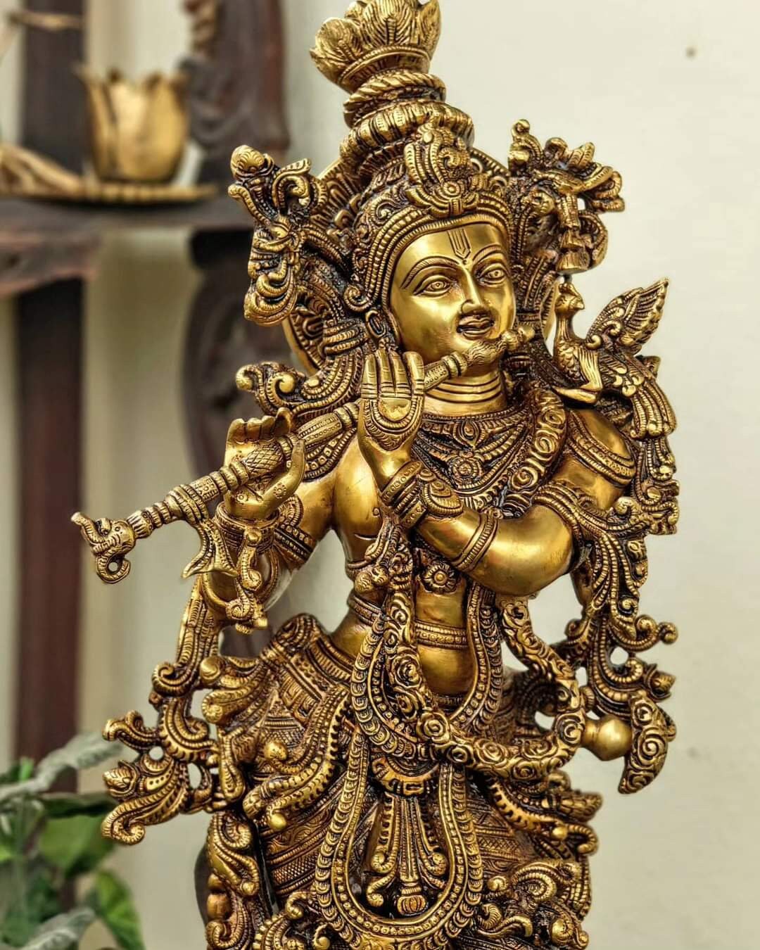 Krishna Brass Statue,krishna Brass Large Idol,brass Krishna Statue ...