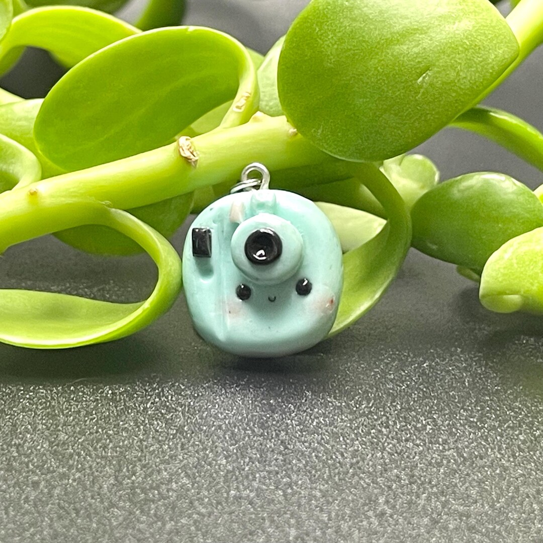 Happy Kawaii Mint Polaroid Camera Polymer Clay Charm - Etsy