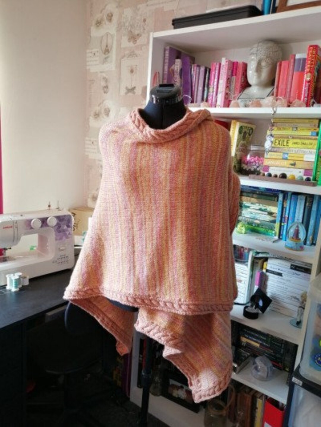 Cable Bordered Ruana Knitting Pattern - Etsy