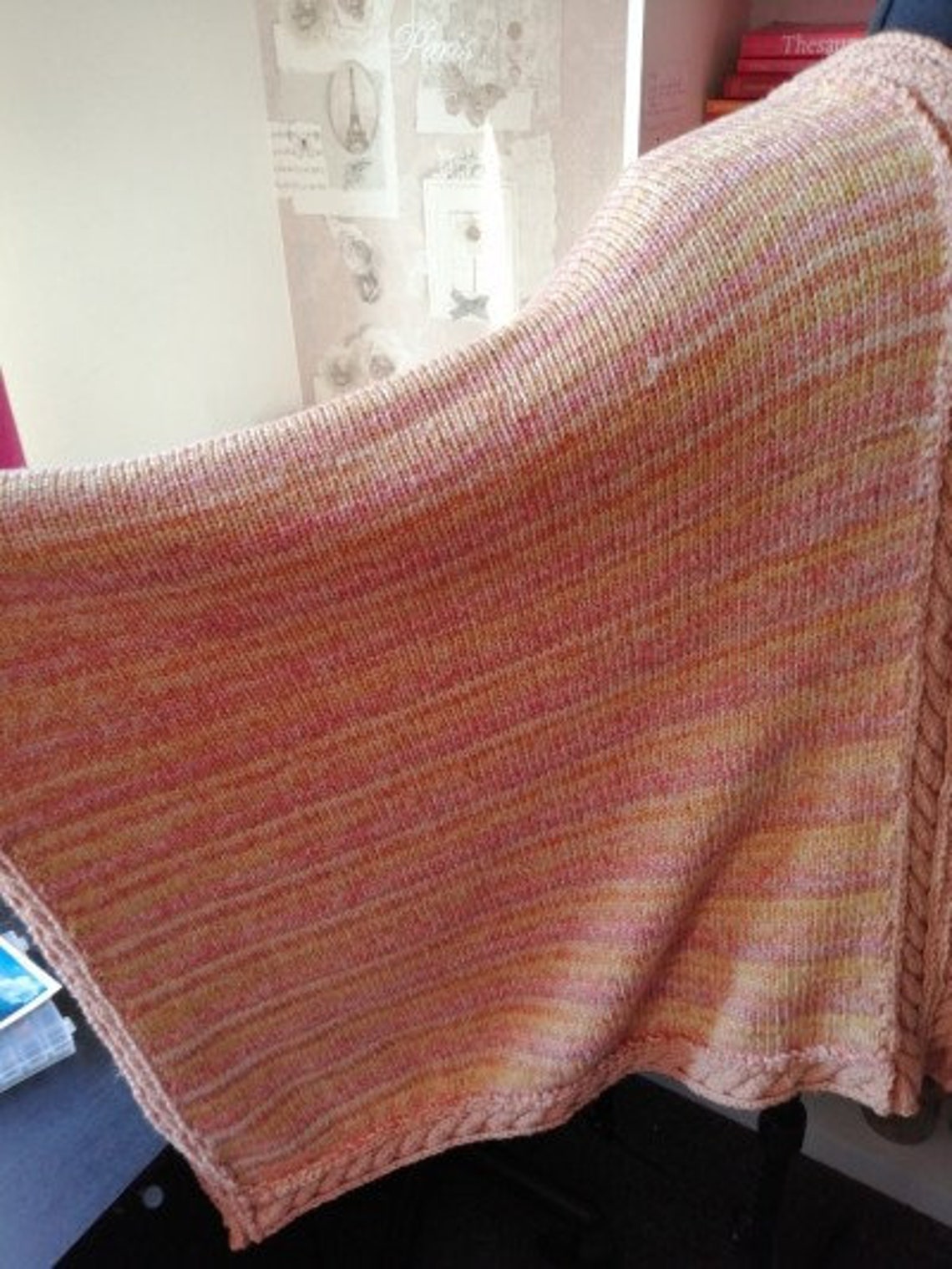 Cable Bordered Ruana Knitting Pattern - Etsy