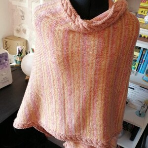 Cable Bordered Ruana Knitting Pattern - Etsy