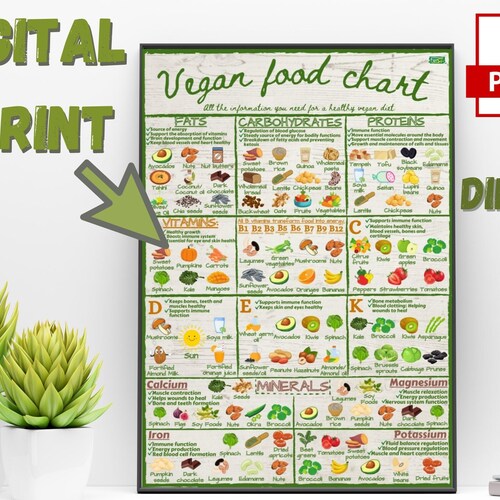 My Healthy Food Chart Printable Informative Nutrition Etsy