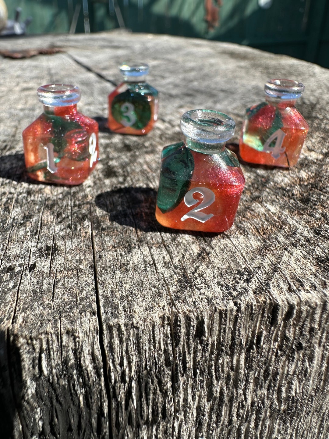 Mint Julep 4PC D4 Potion Dice Set - Etsy