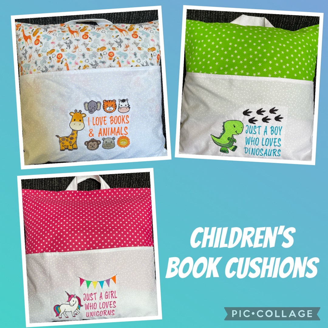 Childrens Book Cushions With Carry Handle - Etsy