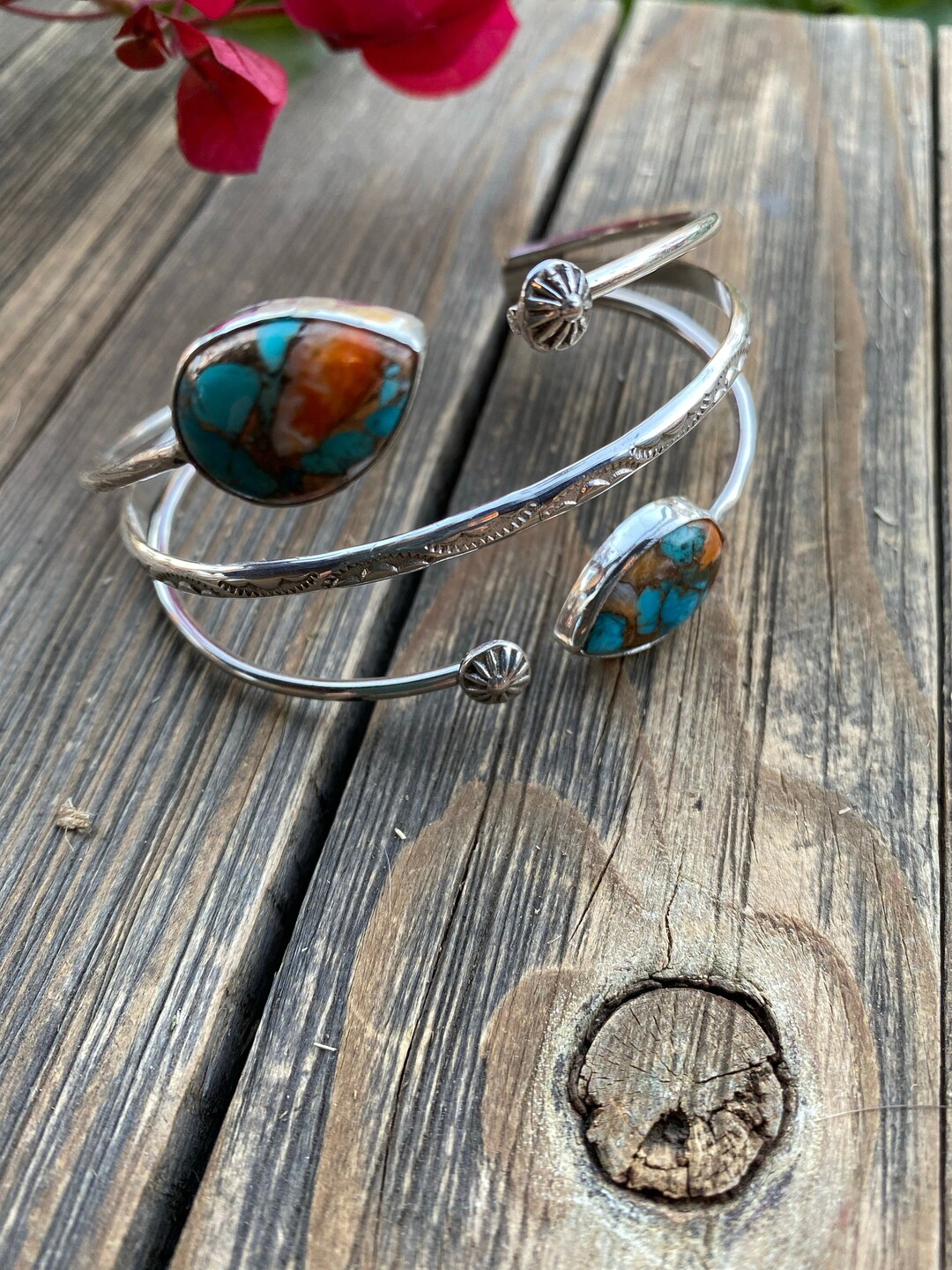 Navajo Sterling Silver & Spice Floating Bracelet - Etsy