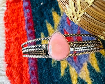 Conch Shell Cuff Bracelet/sterling Silver Cuff/conch Shell Cuff/pink ...