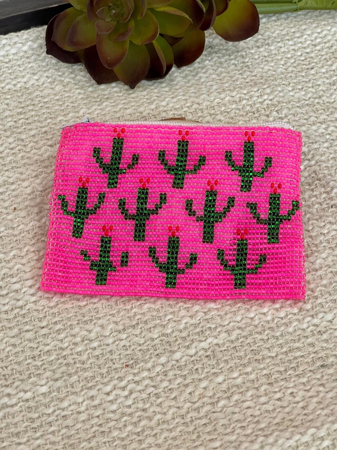 Handmade Beaded Saguaro Cactus Coin Purse - Etsy