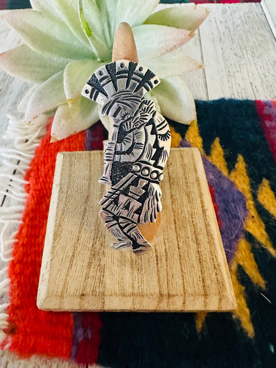 Navajo Sterling Silver Adjustable Kokopelli Ring by Richard Singer - Etsy