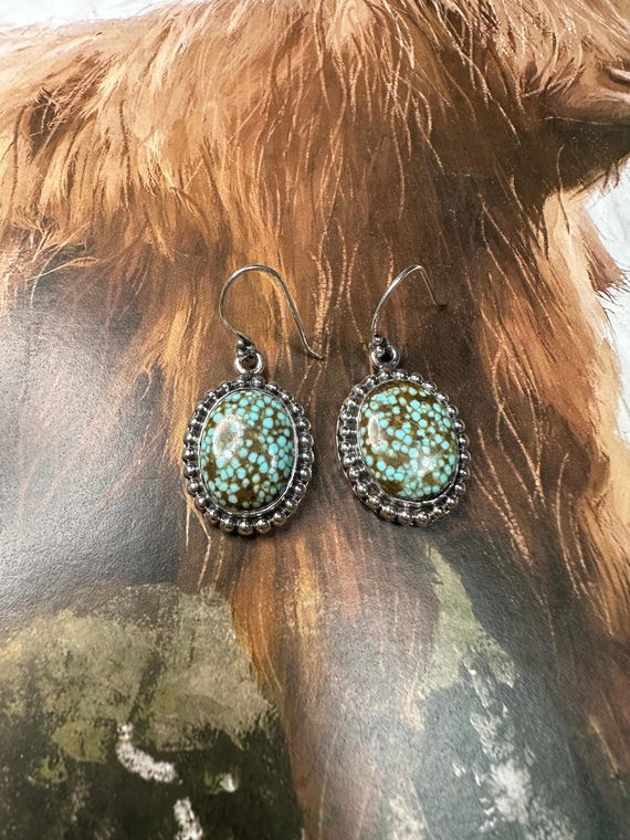Handmade Number 8 Turquoise & Sterling Silver Dangle … - Gem