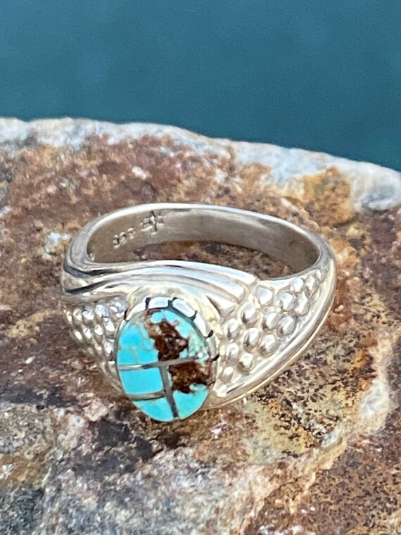 spider web turquoise sterling - Gem
