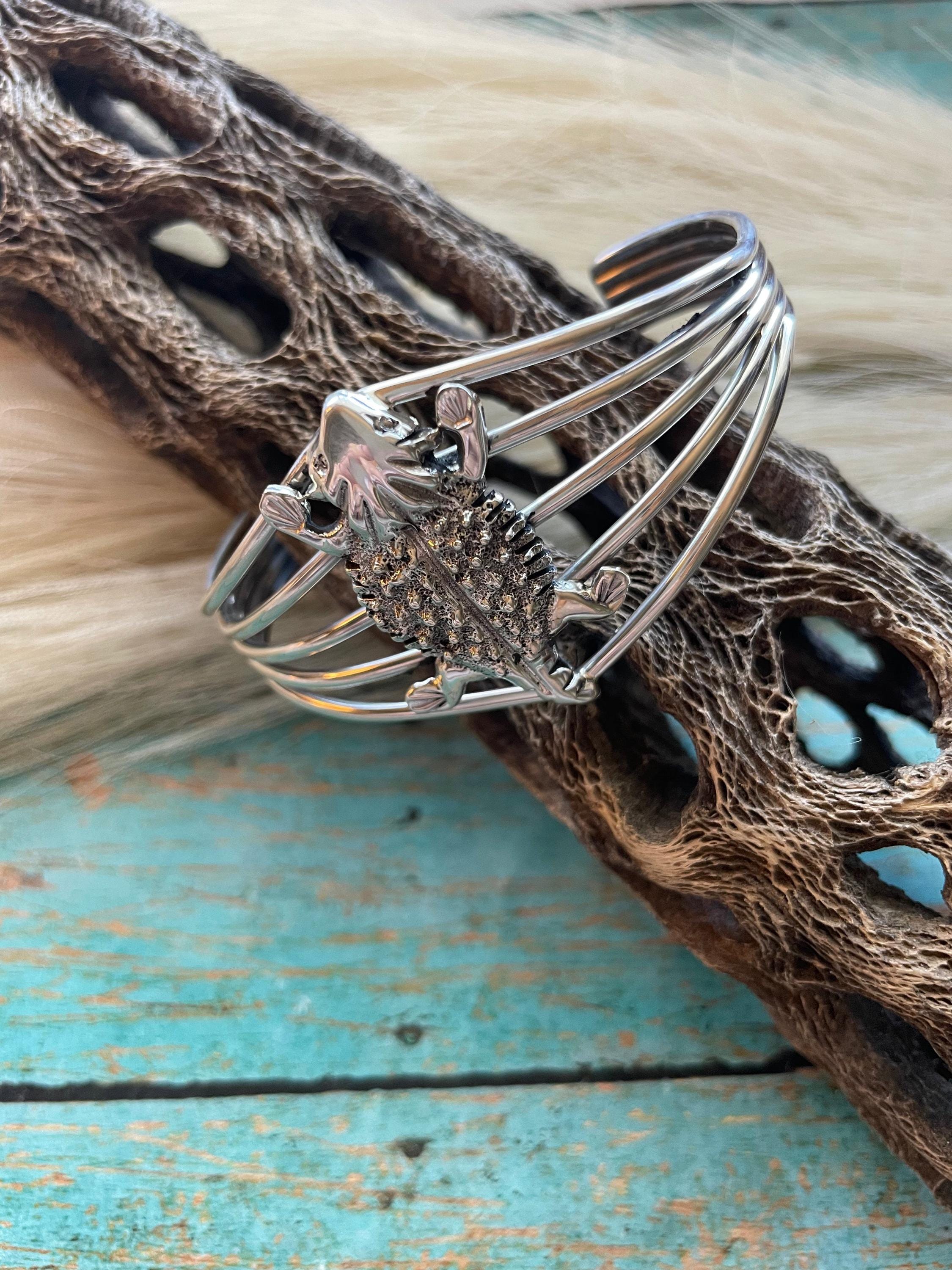 Navajo Sterling Silver Horny Toad Cuff Bracelet Signed - Etsy