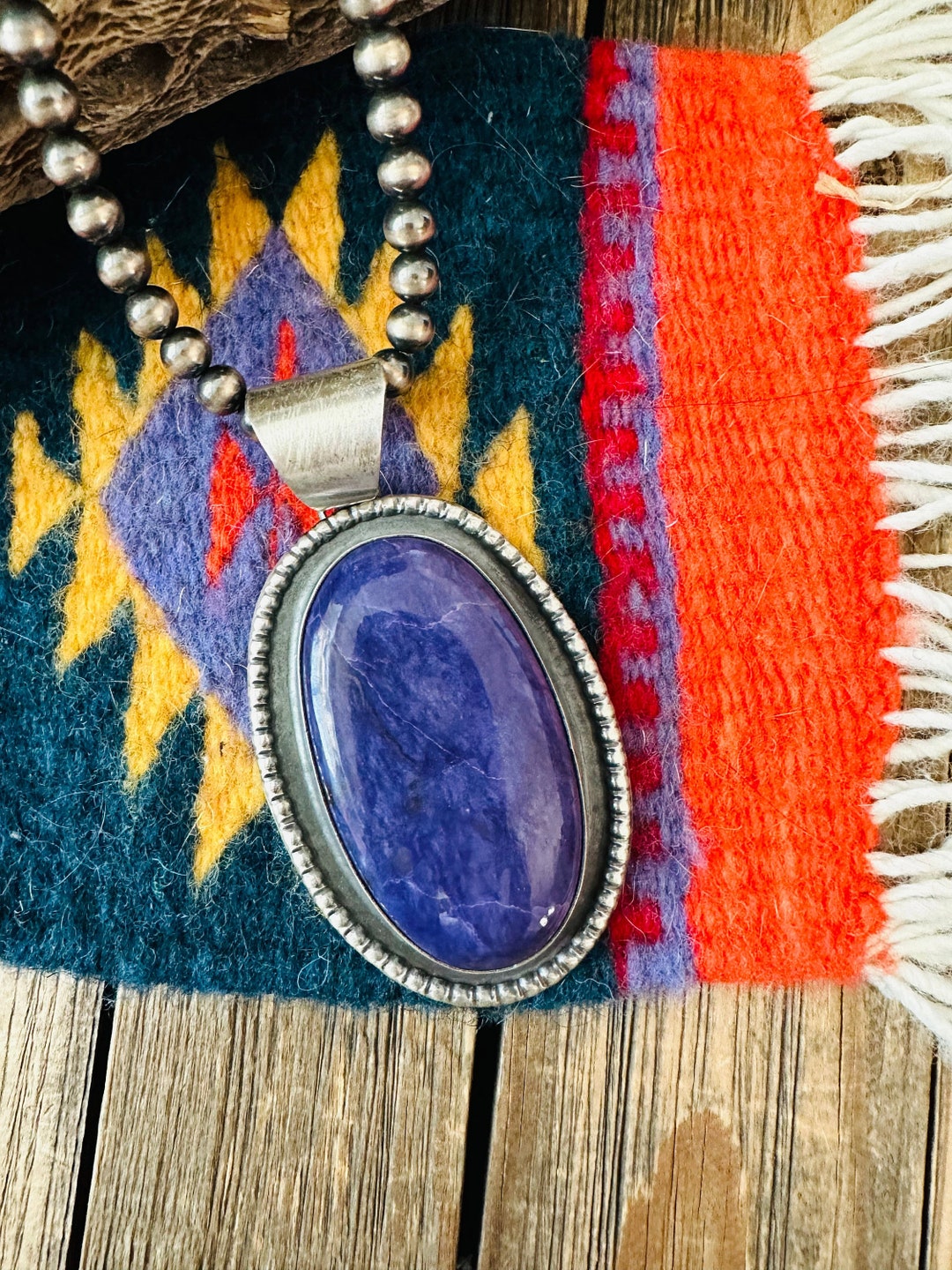 Navajo Charoite and Sterling Silver Star Pendant - Etsy