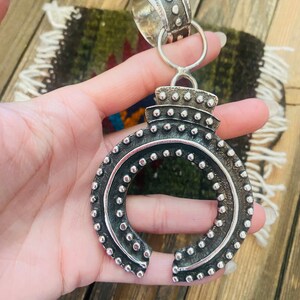 Navajo Sterling Silver Ball Cast Naja by Delbert Arviso - Etsy