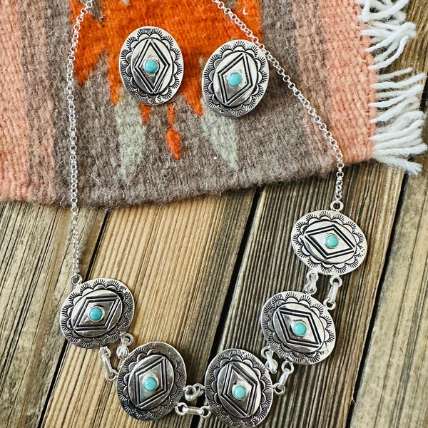 Concho Necklace - Etsy