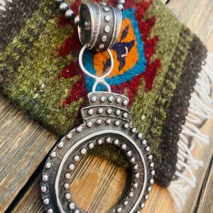Navajo Sterling Silver Ball Cast Naja by Delbert Arviso - Etsy