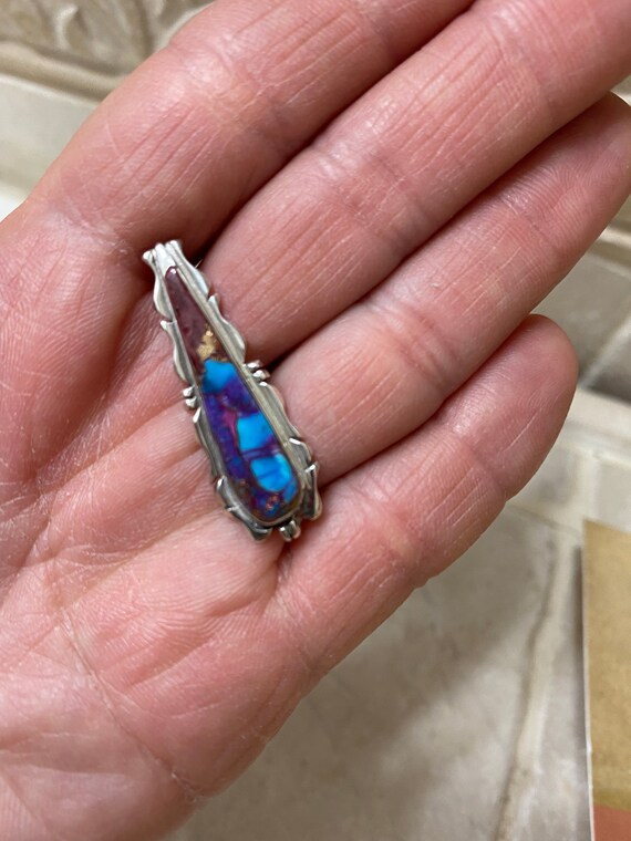 Navajo Pink Dream Mojave & Sterling Silver Jagged Edg… - Gem