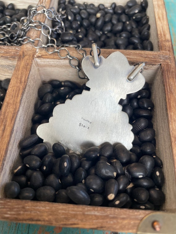 Navajo Cariro Blue and Sterling Silver Cluster Neckla… - Gem