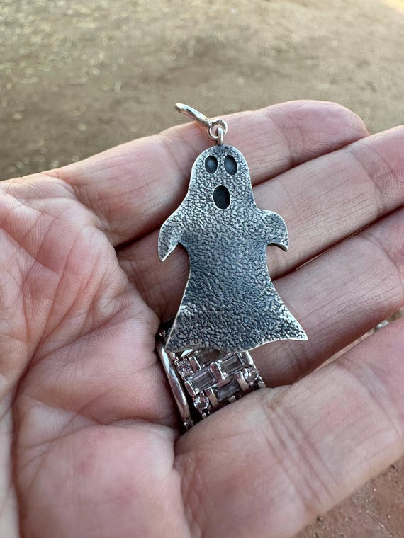 Halloween Collection Sterling Silver Ghost Charm - Gem