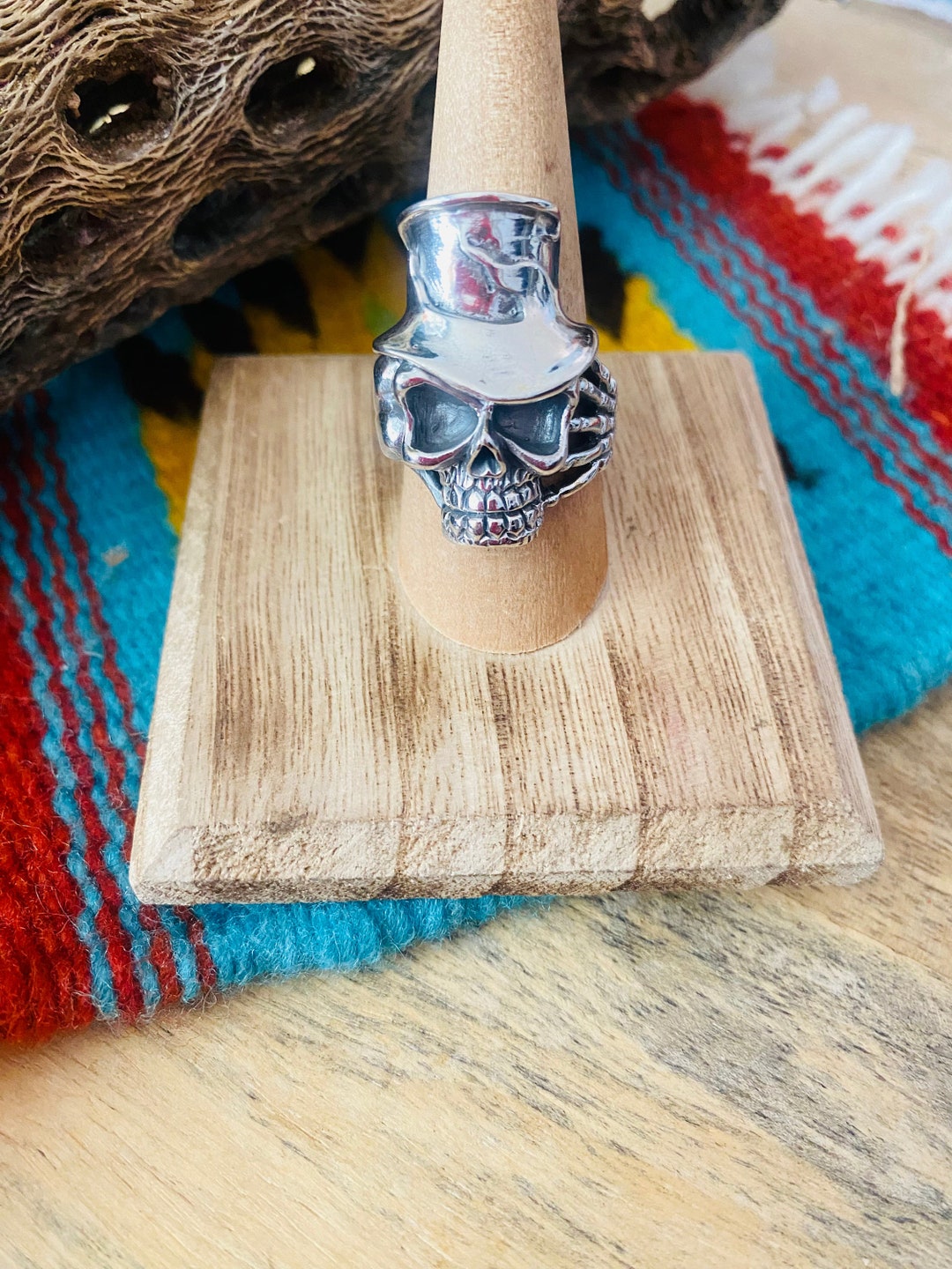 Handmade Sterling Silver Skull Ring Size 8.5 - Etsy