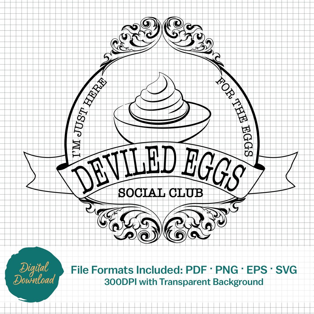 Deviled Eggs SVG, Easter Tshirt Design, Social Club Png Image, Funny ...