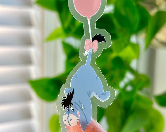 Eeyore Floating on Balloon Sticker / Disney Parks Tumbler Sticker ...