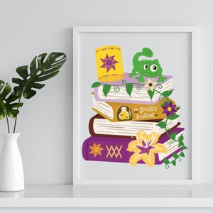Tangled Art Print / Pascal / Disney Theme Home Decor - Etsy