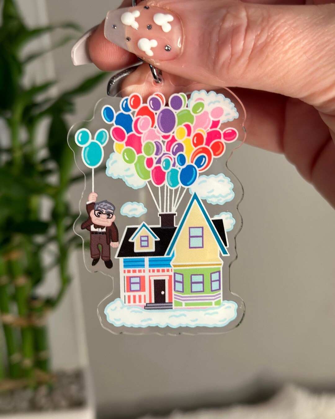 UP House Keychain /carl and Mickey Balloons Keychain / Mickey Balloons ...