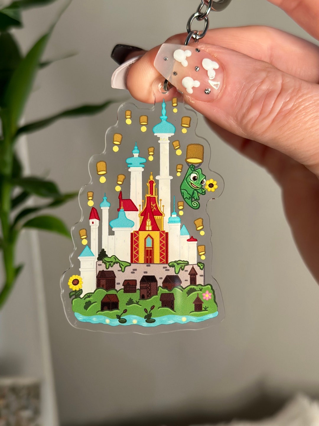 Pascal Tangled Castle Keychain / Disney Parks Keychain / Cute - Etsy