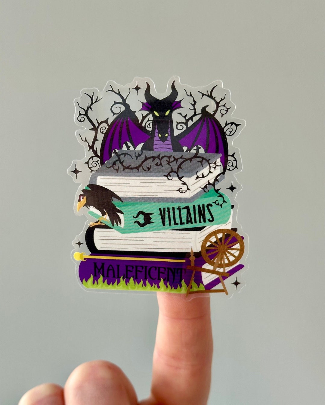 Maleficent Sticker / Maleficent Dragon Book Lover Theme Laptop Stickers ...