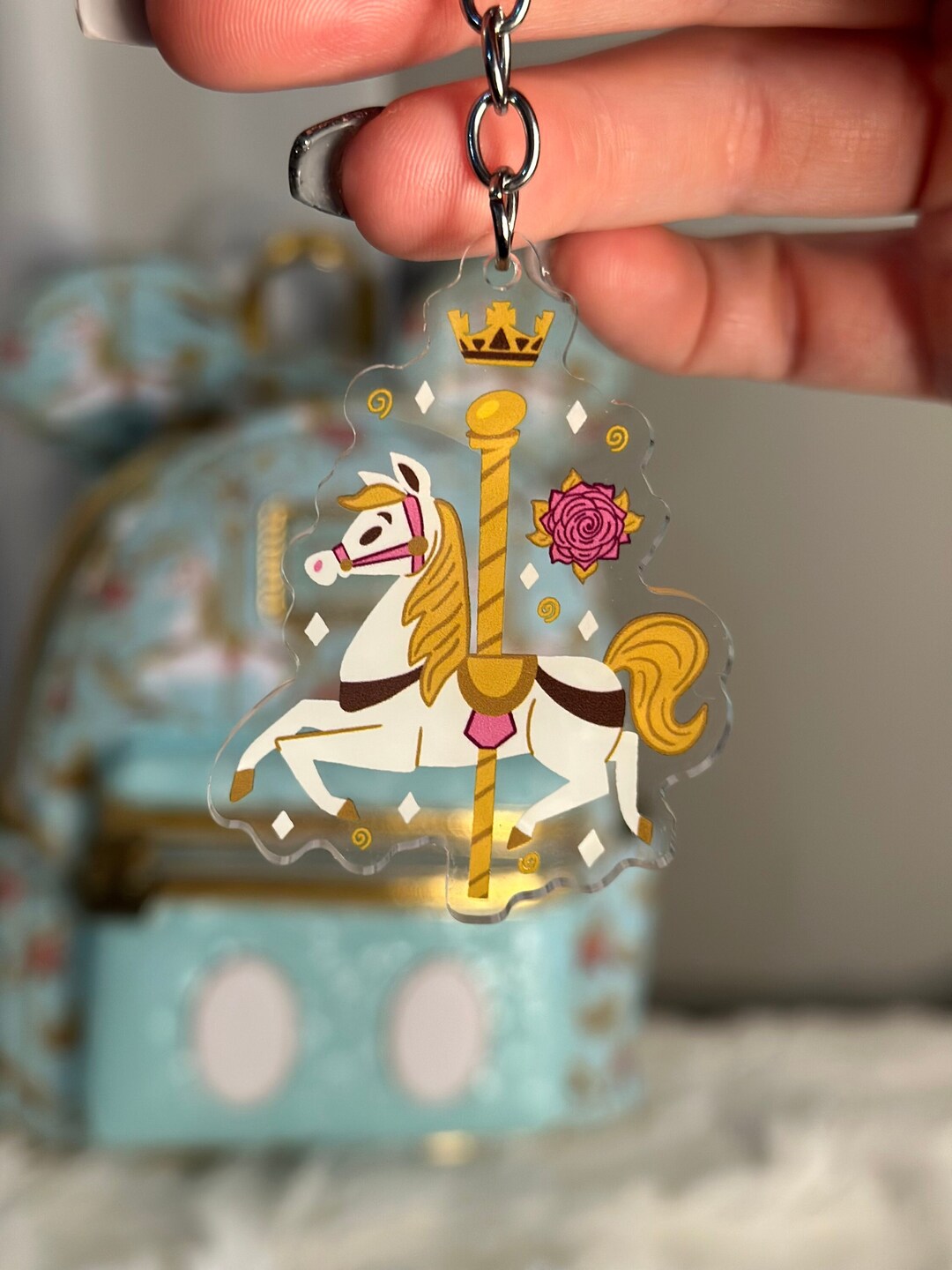 Carousel Horse Keychain / Disneyland Keychains / Disney World - Etsy