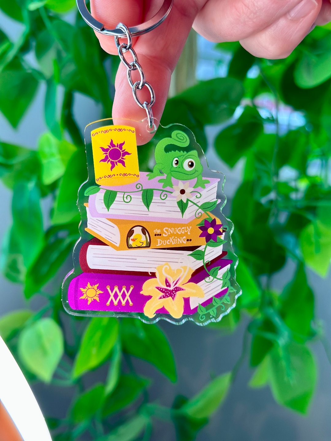 Tangled Keychain / Pascal / Disney Theme Accessories / Book Lover - Etsy