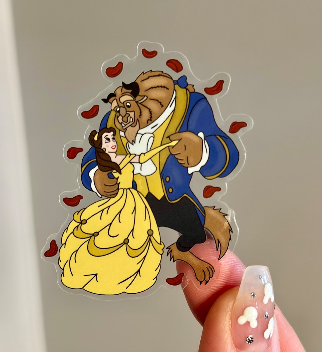 Beauty and the Beast Sticker / Belle and Beast Sticker / Rose Petals ...