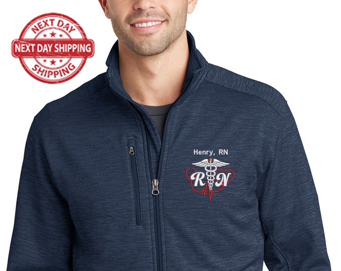 Nursing Jacket Embroidered Back Design and Front Name and Credentials ...