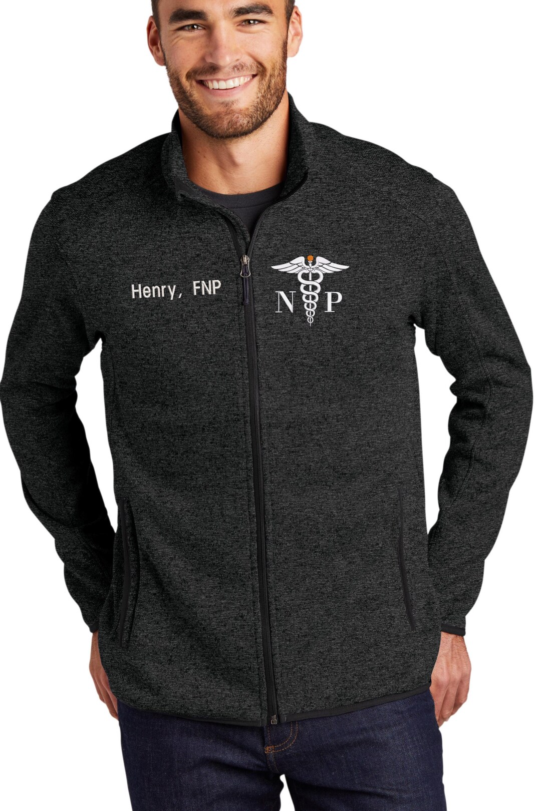 Personalized Nurse Practitioner Fleece Jacket- Custom Embroidered NP ...