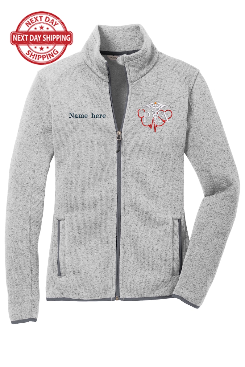 Custom Female PA Fleece Jacket - Personalized Embroidered Physician ...