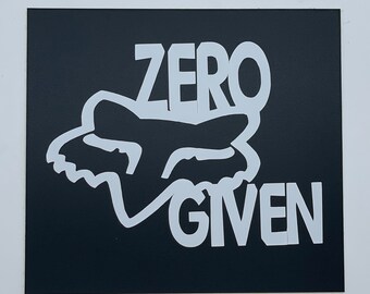 Zero Fox Given Decal | Etsy