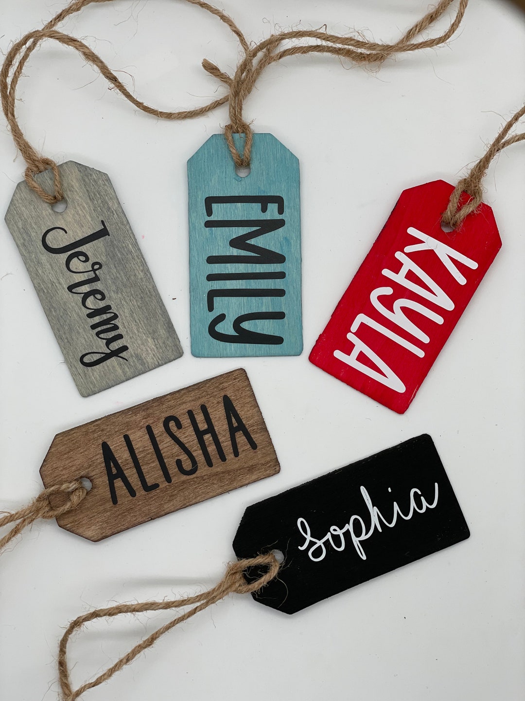 Wooden Name Tags - Etsy