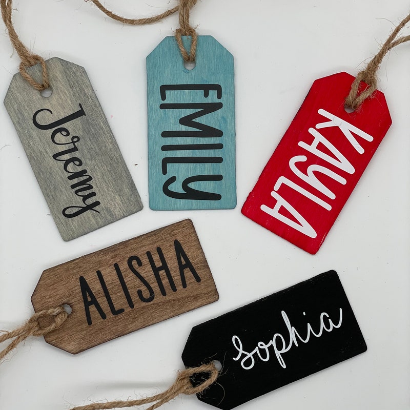 Wooden Name Tags - Etsy