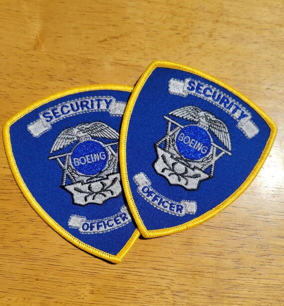 Vintage Boeing Security Officer Patches - Gem