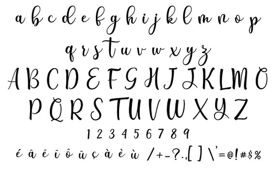 INSTANT DOWNLOAD Cursive Hearts Font SVG Alphabet Digital - Etsy