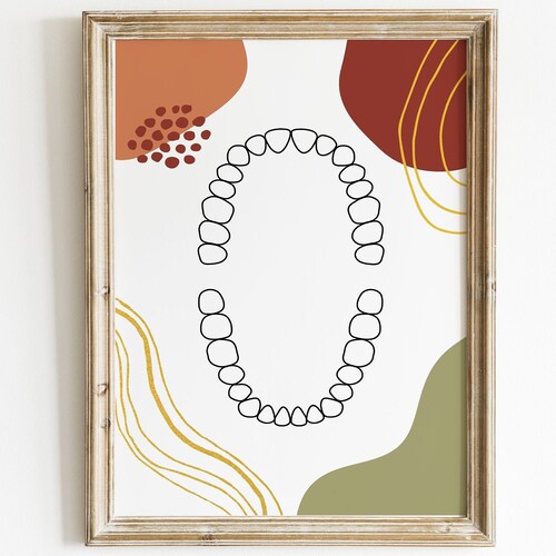 Abstract Dental Art Print Printable Dental Office Decor - Etsy