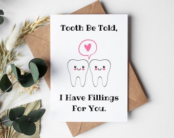 Tooth Valentine Card - Etsy